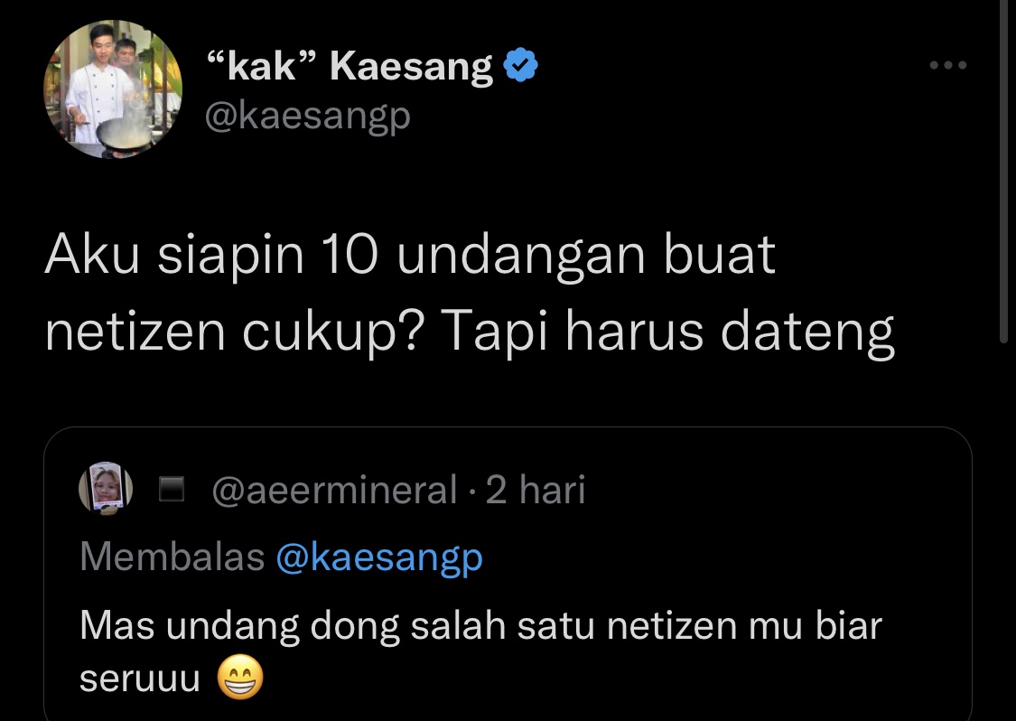 Balas Komentar Twitter, Kaesang Siapkan 10 Undangan Pernikahan untuk ...